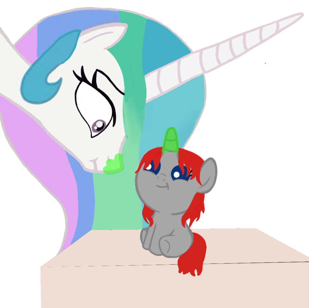 #3607166 - artist needed, source needed, safe, artist:kingofmlp, princess celestia, oc, oc ...