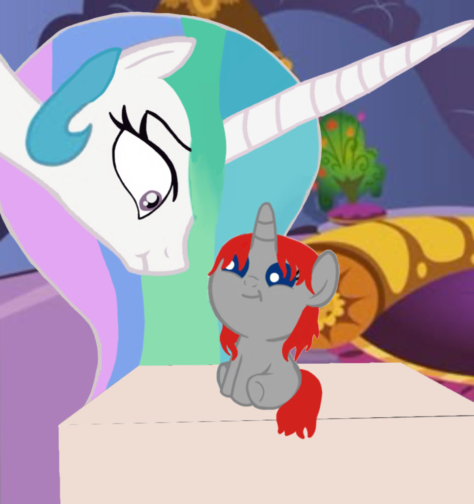 #3607167 - artist needed, source needed, safe, artist:kingofmlp, princess celestia, oc, oc ...