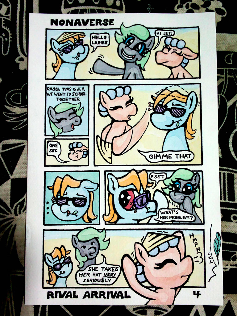 #3607594 - safe, artist:wren, oc, oc only, oc:fanonlilly, oc:jet steel, oc:sandmarei jane, comic ...