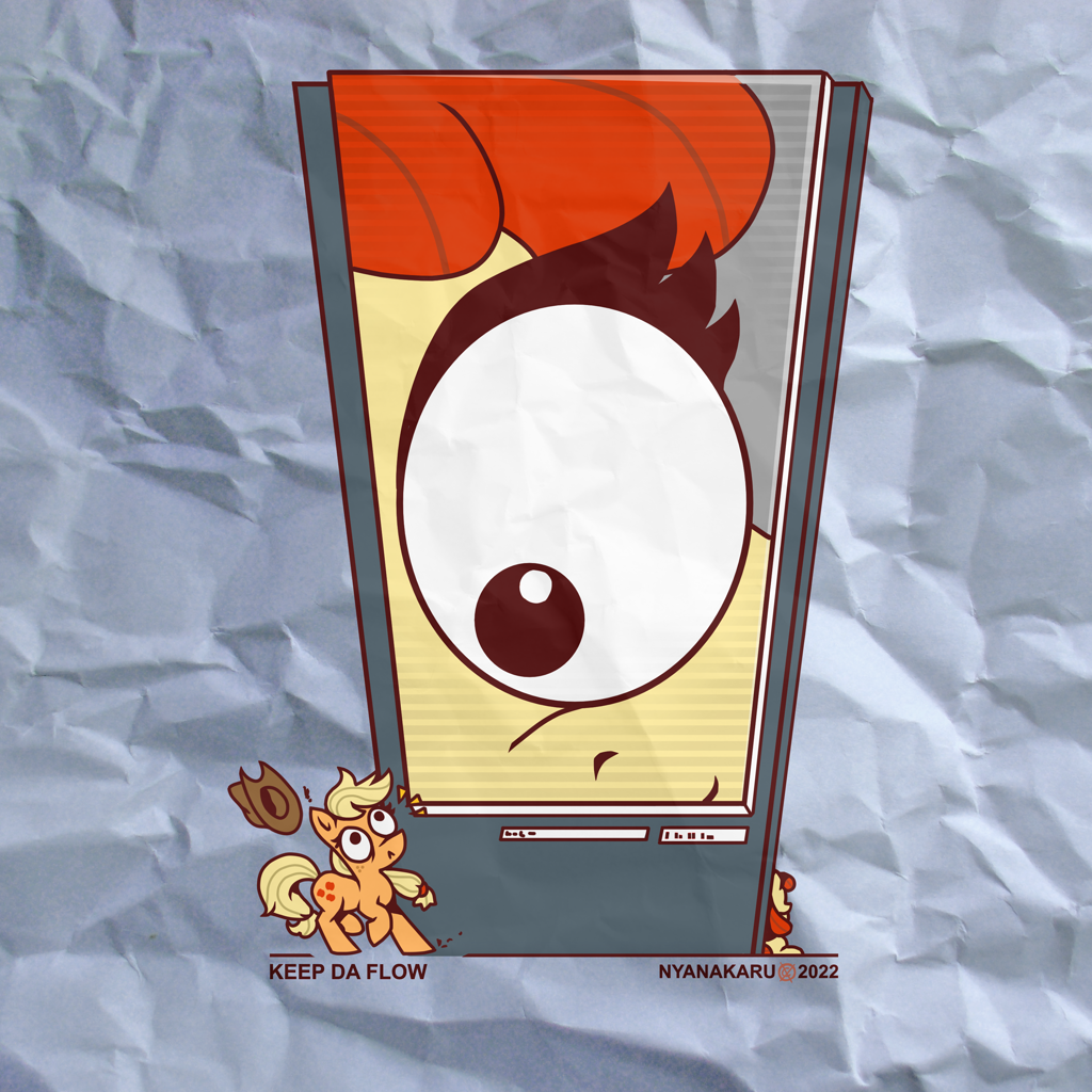 #3607743 - safe, artist:nyanakaru, apple bloom, applejack, earth pony ...