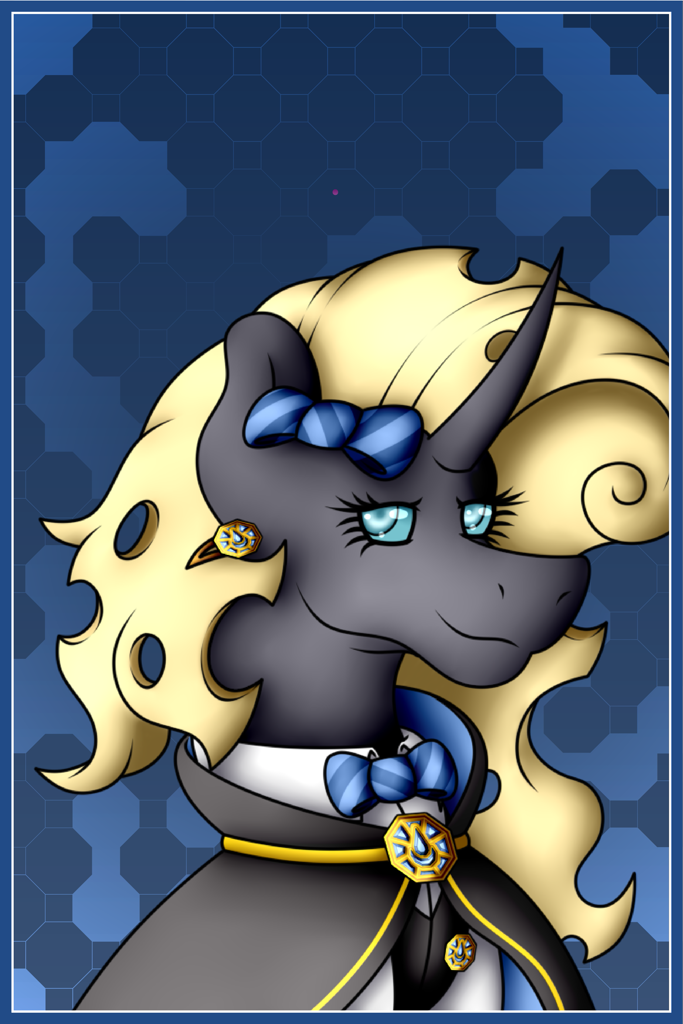 #3607764 - safe, artist:thebenalpha, oc, oc only, oc:decora, changeling, bow, bowtie, bust, cape ...