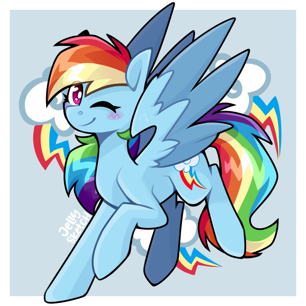 #3609871 - safe, artist:jellysketch, rainbow dash, pegasus, pony, g4 ...