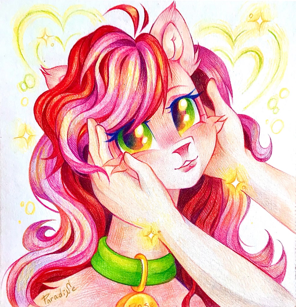 #3610567 - safe, artist:paradise, roseluck, earth pony, human, pony, g4 ...