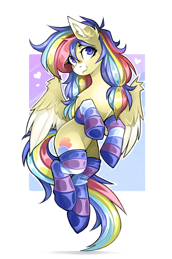 #3610970 - safe, alternate character, alternate version, artist:buvanybu, oc, clothes, socks ...