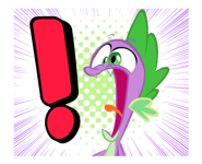 #3611644 - safe, spike, dragon, g4, official, 2d, exclamation point ...