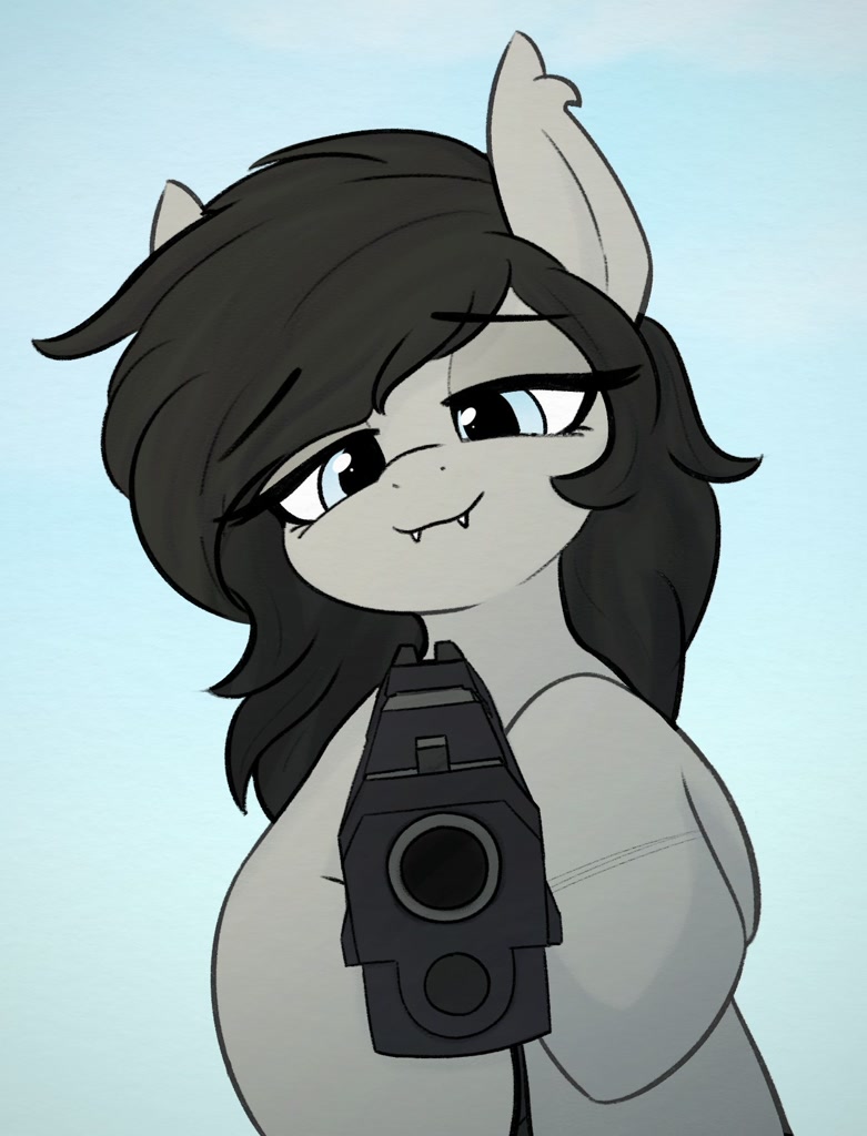 #3613849 - safe, artist:boggybap, oc, oc only, oc:boggy, bat pony, pony ...