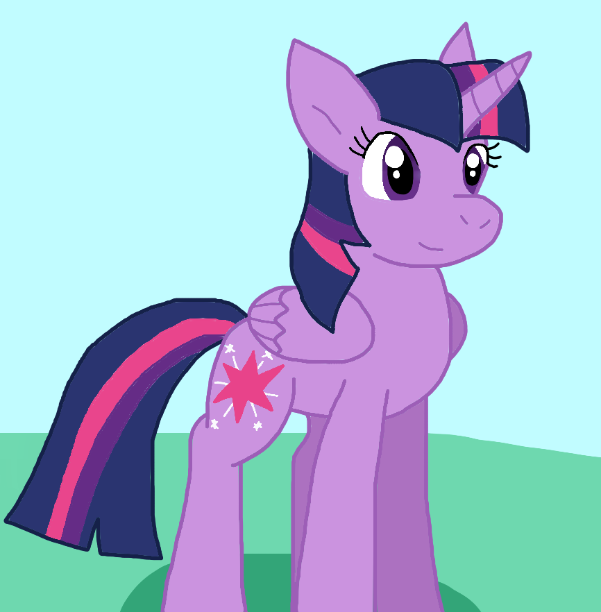 #3598878 - safe, artist:cmara, twilight sparkle, alicorn, pony, g4, female, horn, outdoors, solo ...