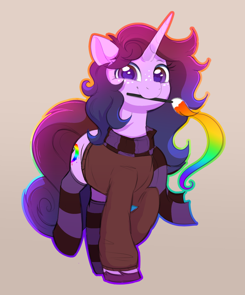 #3600247 - safe, artist:confetticakez, oc, oc only, oc:creative spark, pony, unicorn, horn ...