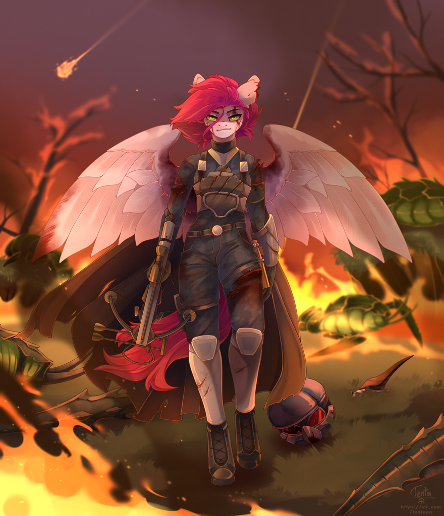 #3600296 - semi-grimdark, artist:tentaon, oc, oc only, oc:ellie ...