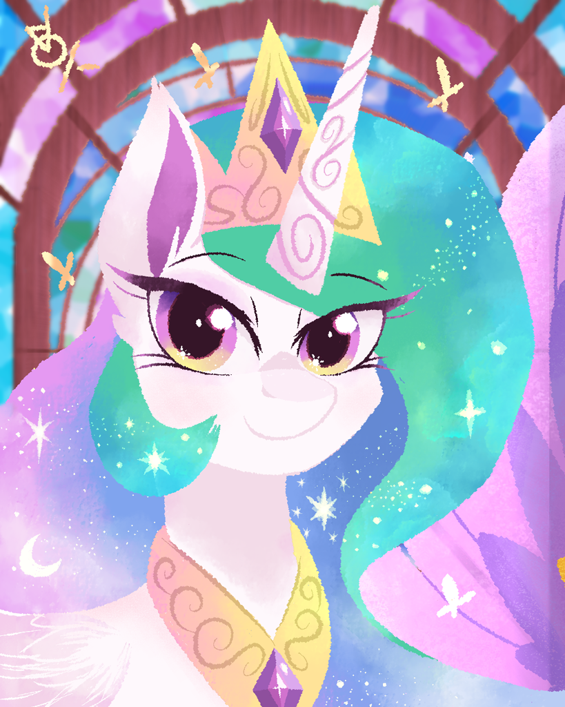 #3600420 - safe, artist:retrofall, princess celestia, alicorn, pony, g4 ...