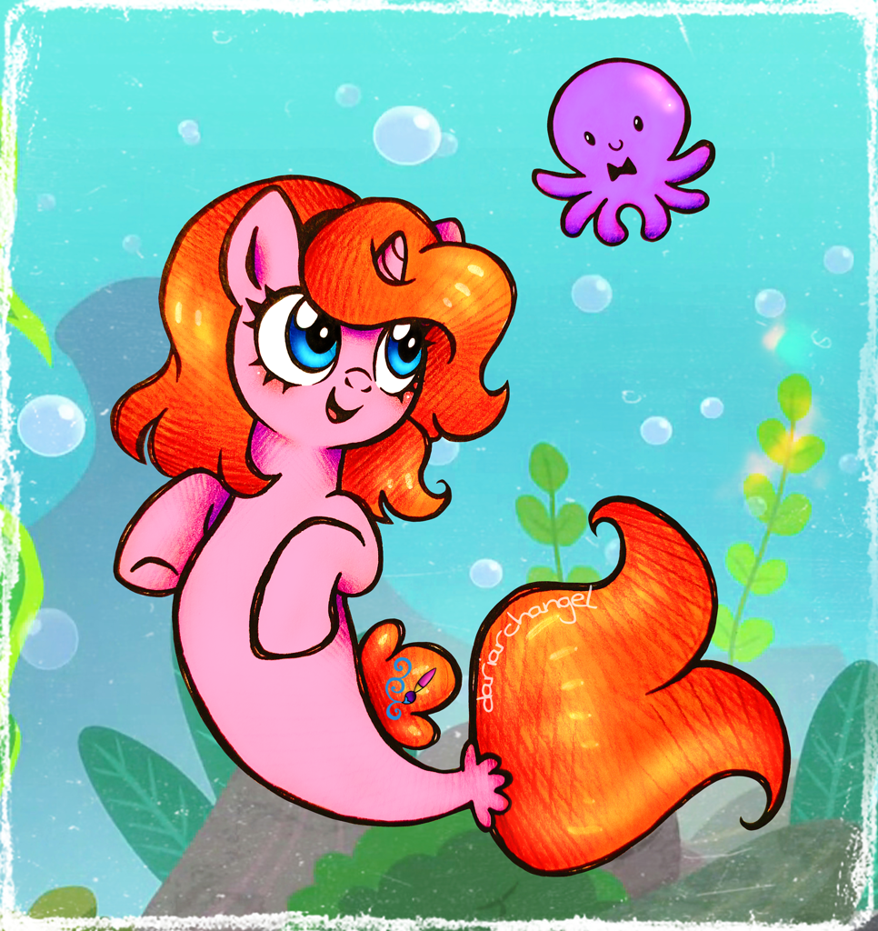 #3600542 - safe, artist:dariarchangel, oc, oc only, oc:dazha, octopus ...