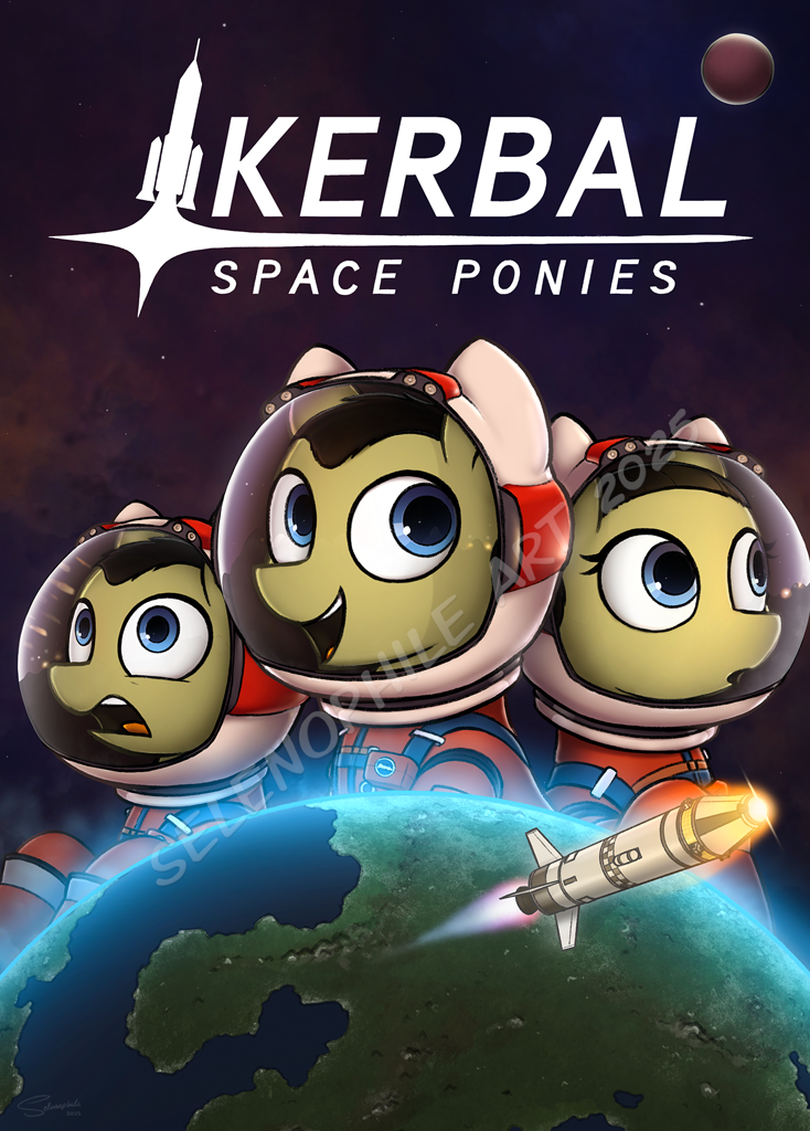 #3600781 - safe, artist:selenophile, oc, oc only, pony, game, kerbal ...