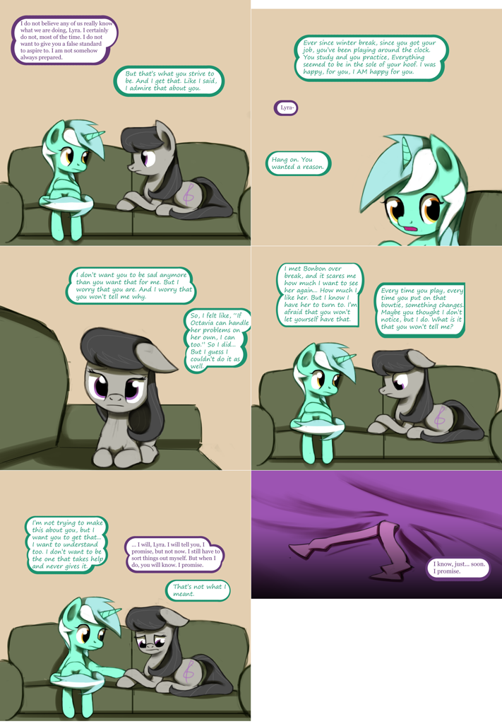 #3602578 - safe, artist:esuka, lyra heartstrings, octavia melody, pony ...