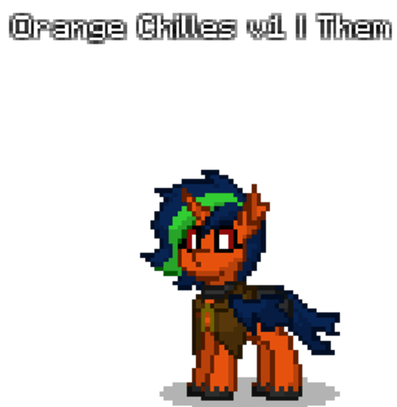 #3615559 - safe, artist:blackblade360, oc, oc only, oc:orange chillies, changeling, ashes town ...