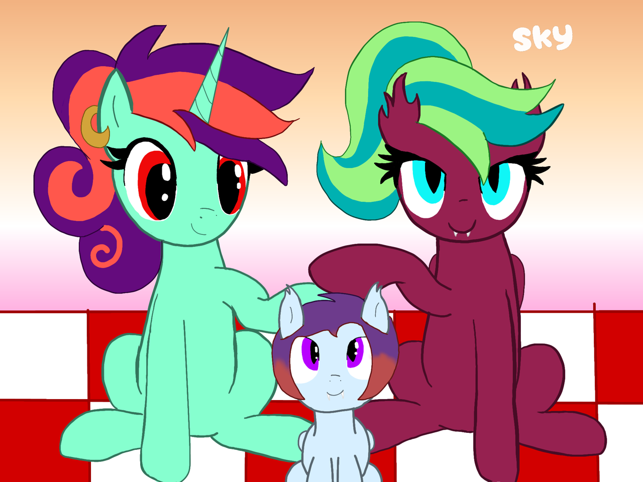 #3615594 - safe, artist:skycandy, oc, oc only, oc:bitter soundflare, oc:skycandy, oc:warming ...