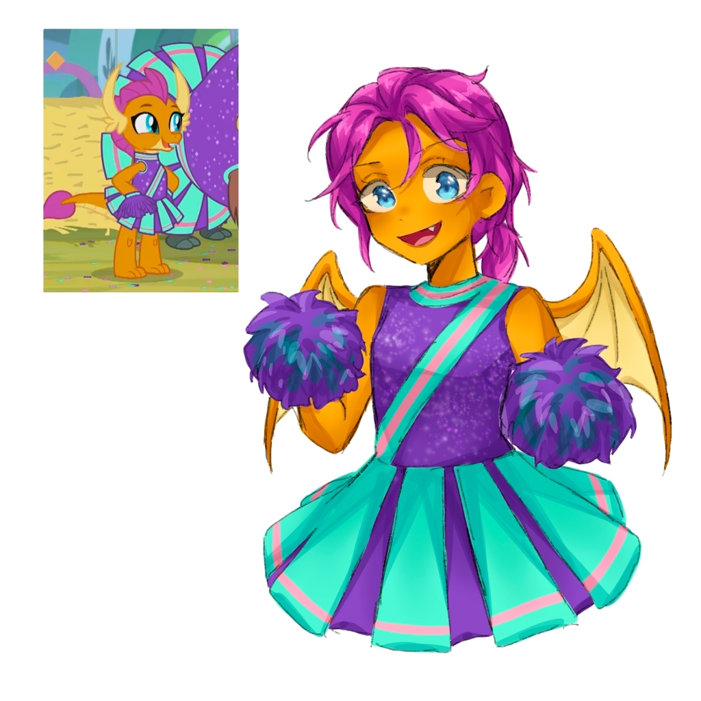 #3621438 - safe, artist:kuailedeshuixi, smolder, dragon, human ...