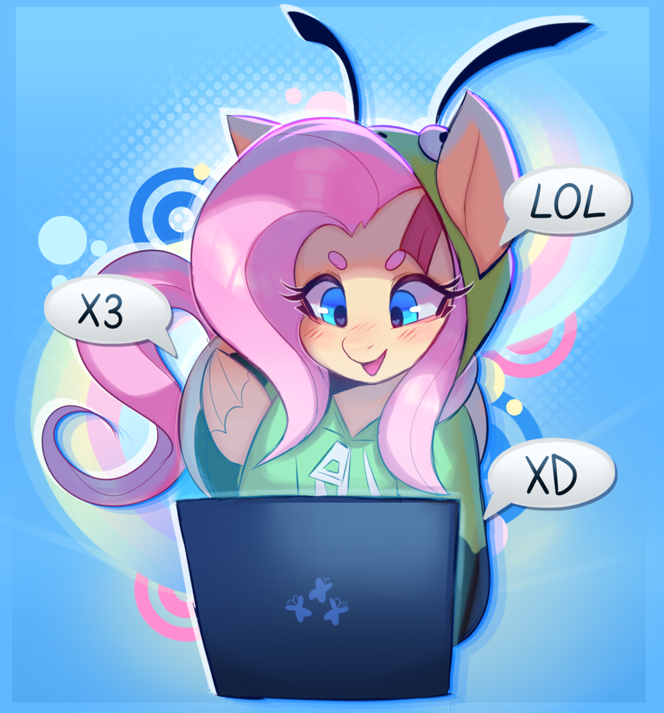 #3622214 - safe, artist:derpireun, fluttershy, pegasus, pony, antonymph ...