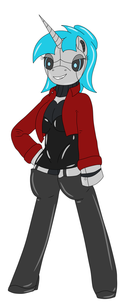 #3623488 - safe, artist:timejumper, oc, oc only, oc:clarity-06, android ...