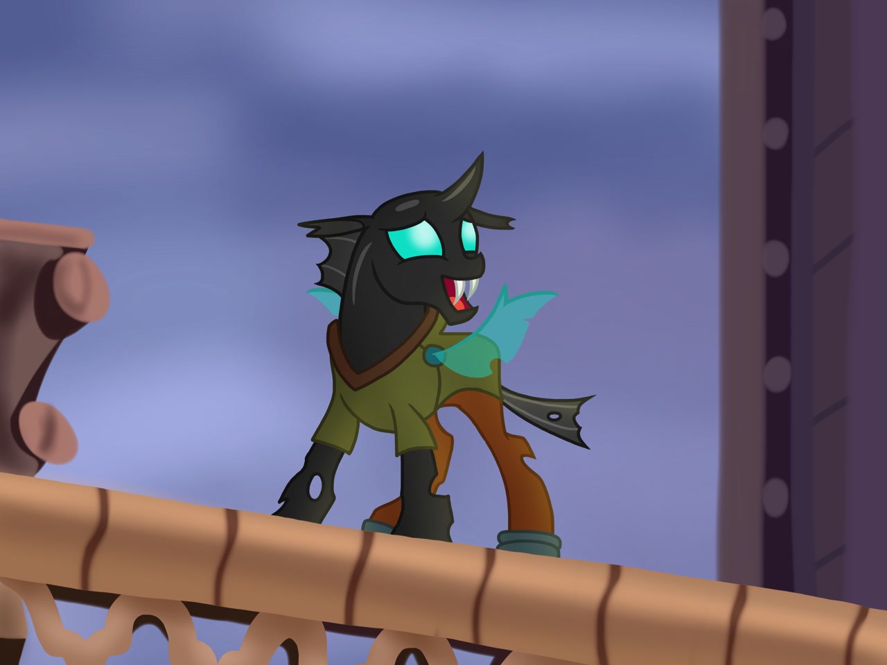 #3616043 - safe, artist:justsomepainter11, thorax, changeling, g4, 2017 ...