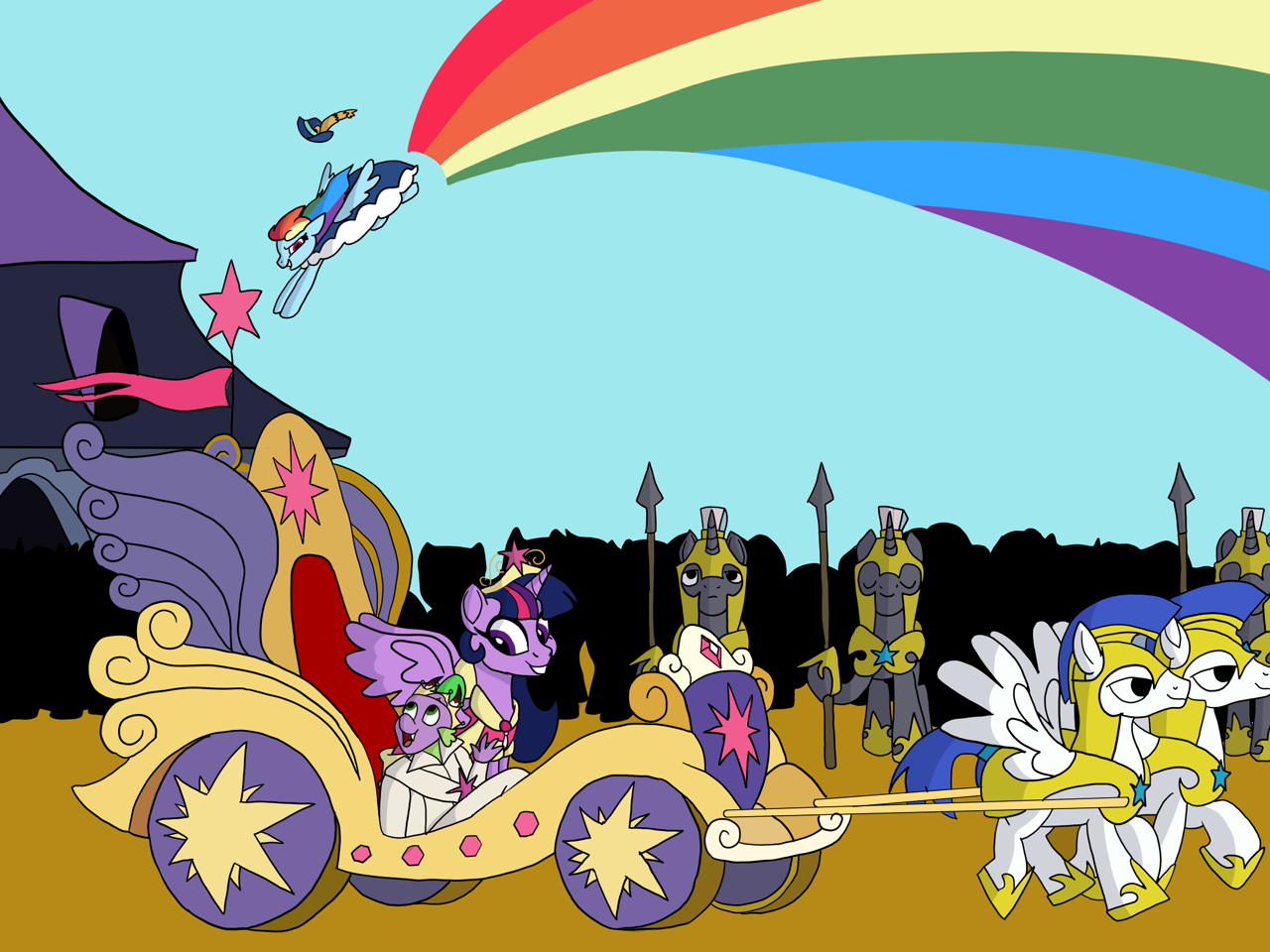 #3616195 - safe, rainbow dash, spike, twilight sparkle, g4, magical ...