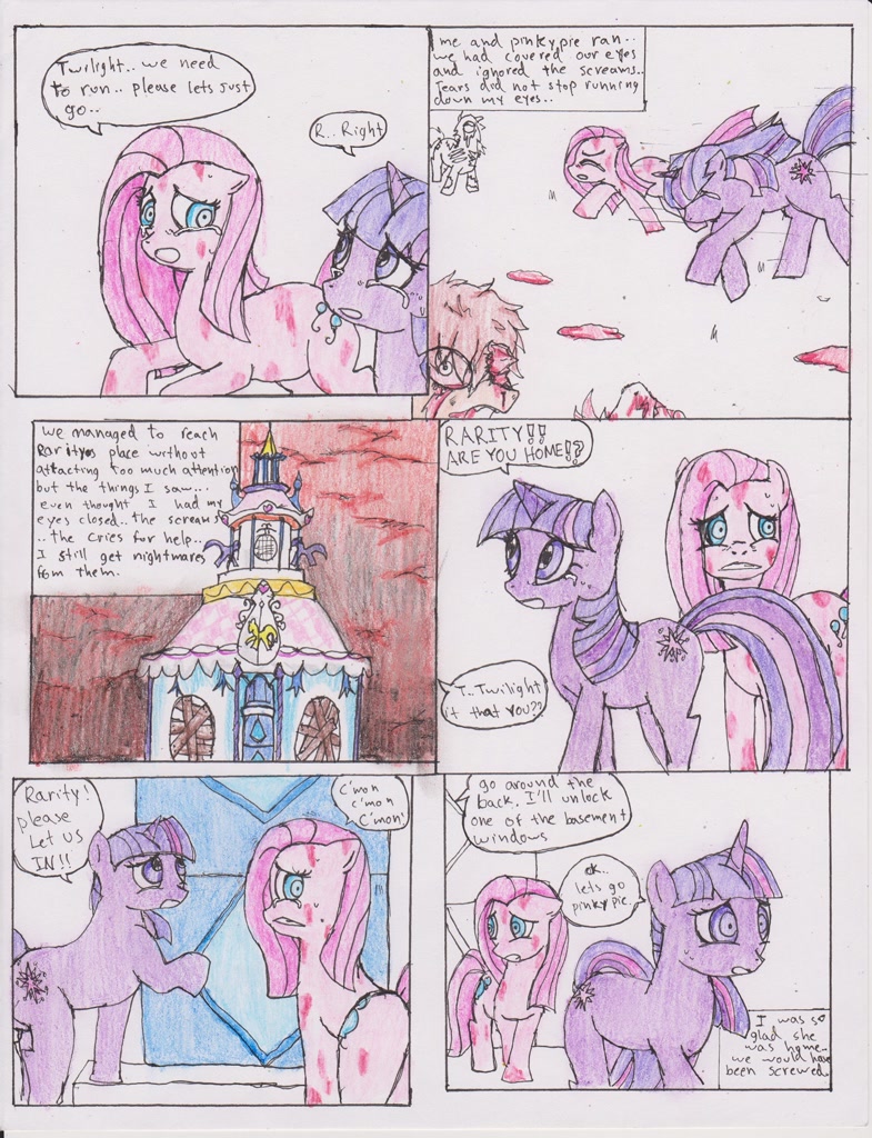 #3616604 - grimdark, grotesque, artist:zoarenso, pinkie pie, twilight ...