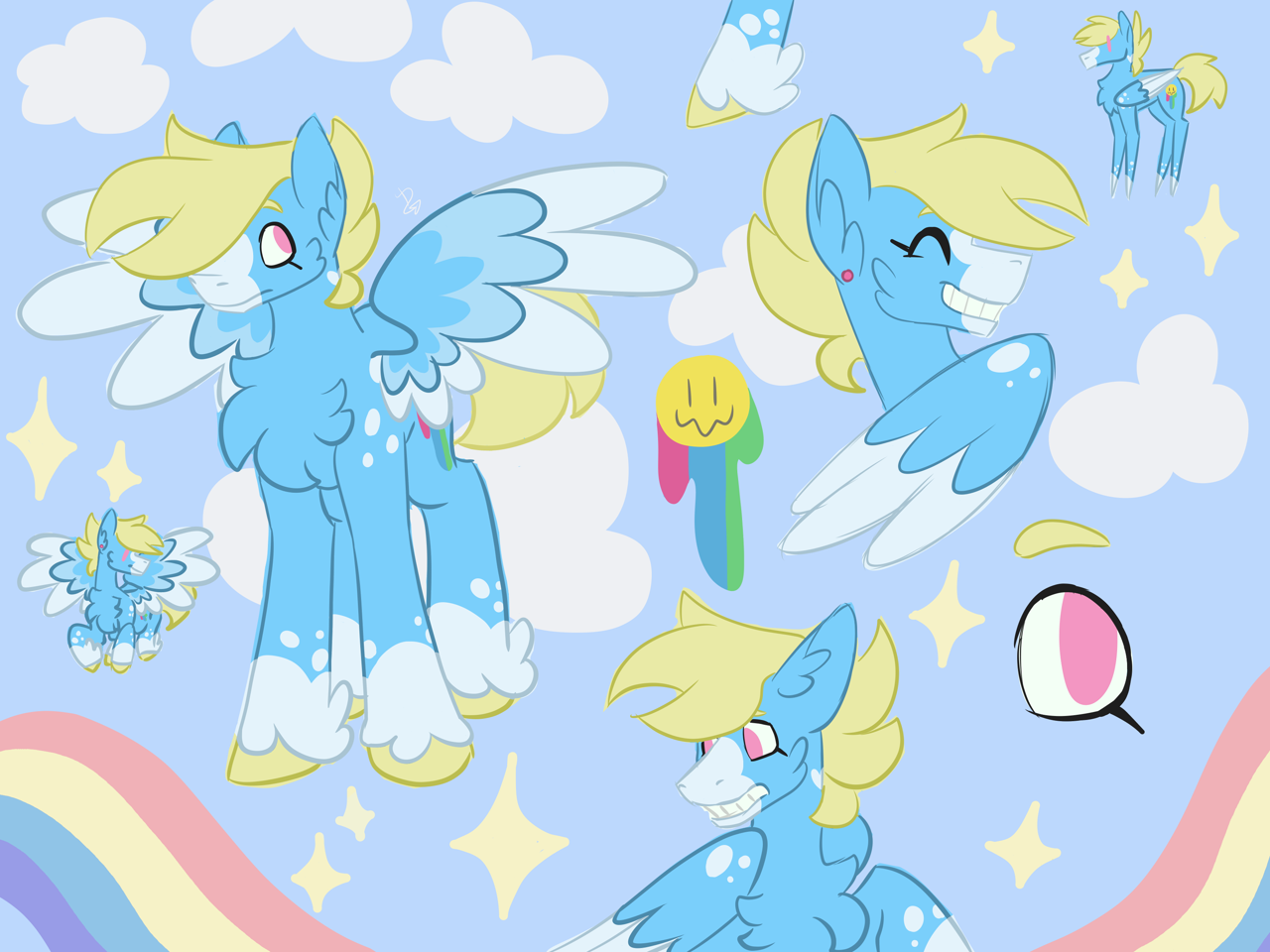 #3629422 - safe, artist:dragonlordazuroth, oc, oc only, oc:skyhigh dreamer, pegasus, pony, blue ...