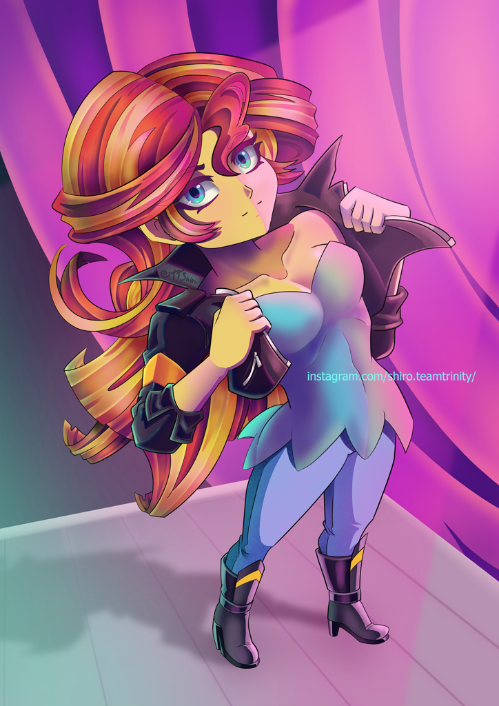 #3617138 - safe, artist:ttshiro, sunset shimmer, human, equestria girls, equestria girls ...