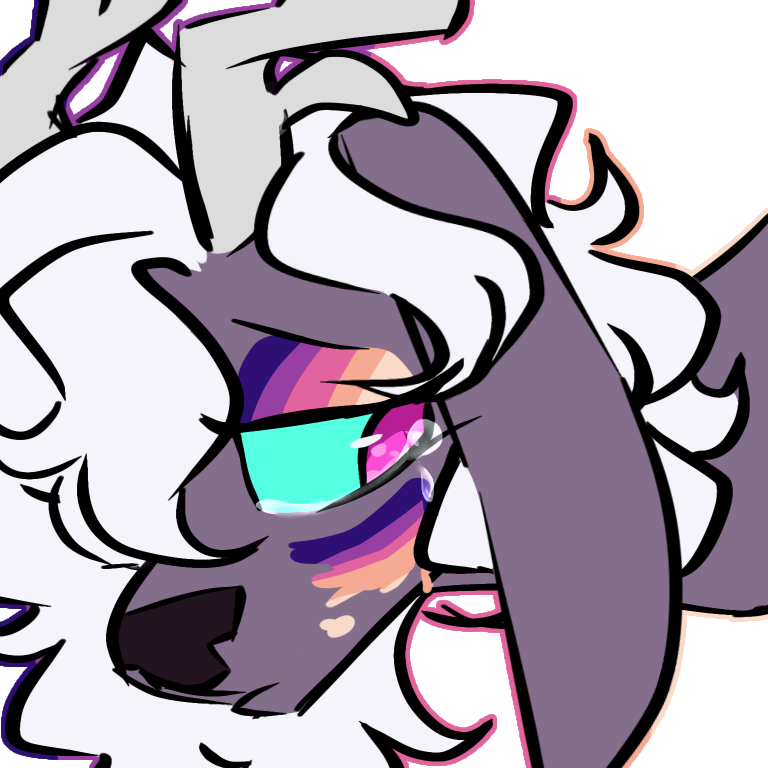 #3617383 - safe, artist:fluffyghost, oc, oc only, oc:impact, bilesbian pride flag, bust, close ...