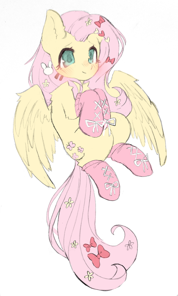 #3618303 - safe, artist:cinnamofluff, fluttershy, pegasus, pony, g4 ...