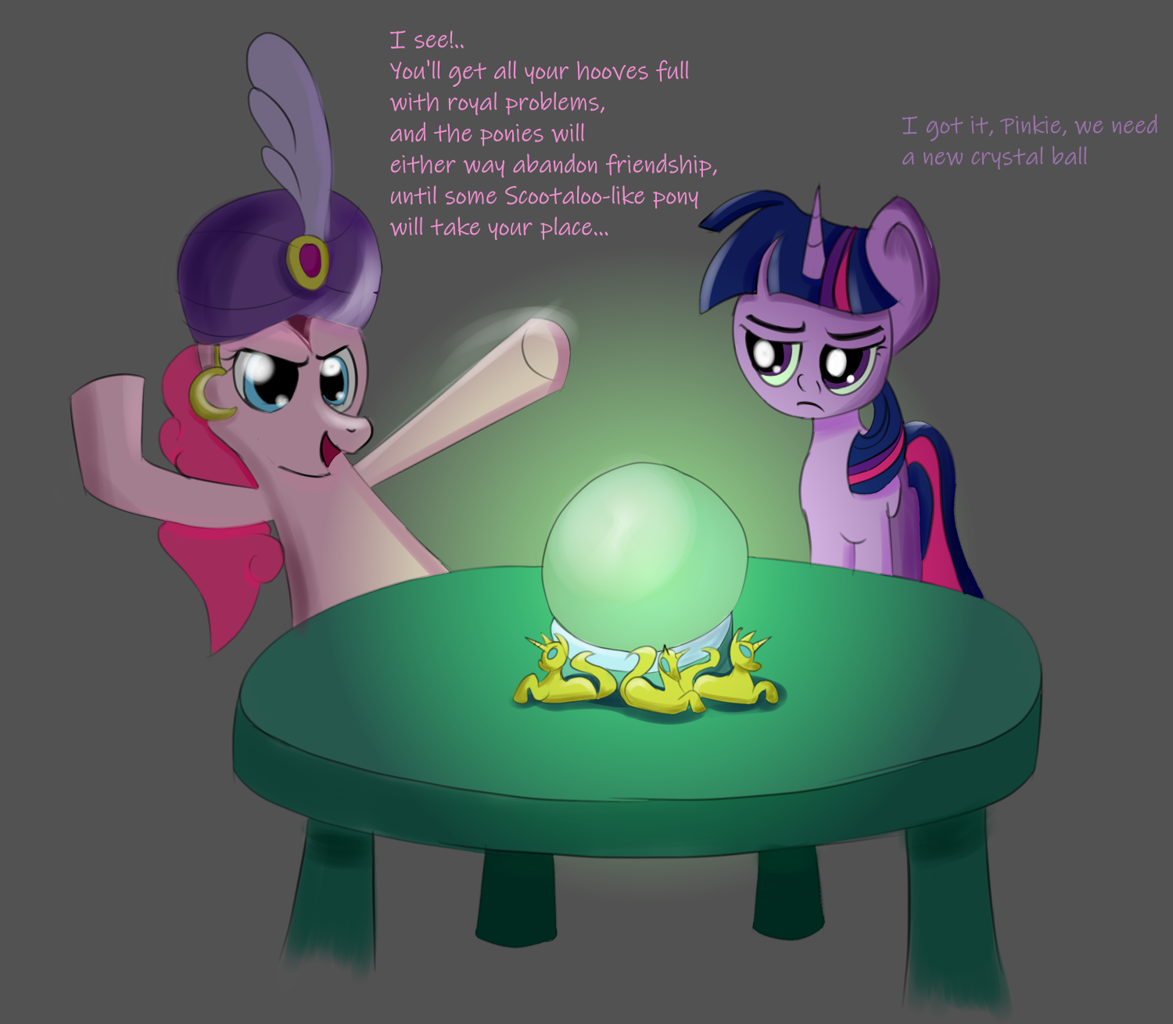 #3619054 - safe, artist:irschy, pinkie pie, twilight sparkle, earth pony, unicorn, g4, crystal ...