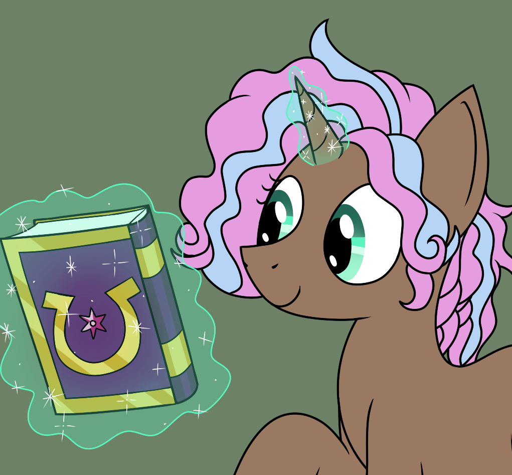 #3619626 - safe, artist:craftedburb, cocoa candy, pony, unicorn, g4, book, female, horn, magic ...