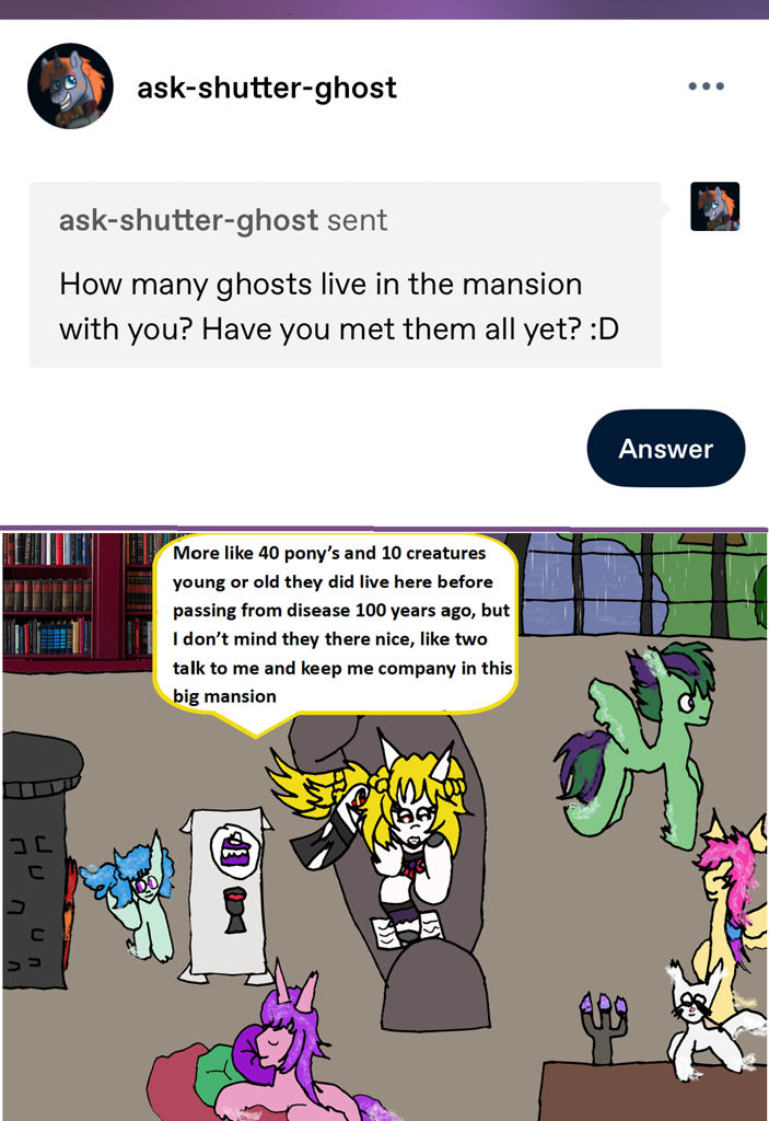 #3620066 - safe, artist:ask-luciavampire, oc, earth pony, ghost, ghost pony, pegasus, pony ...