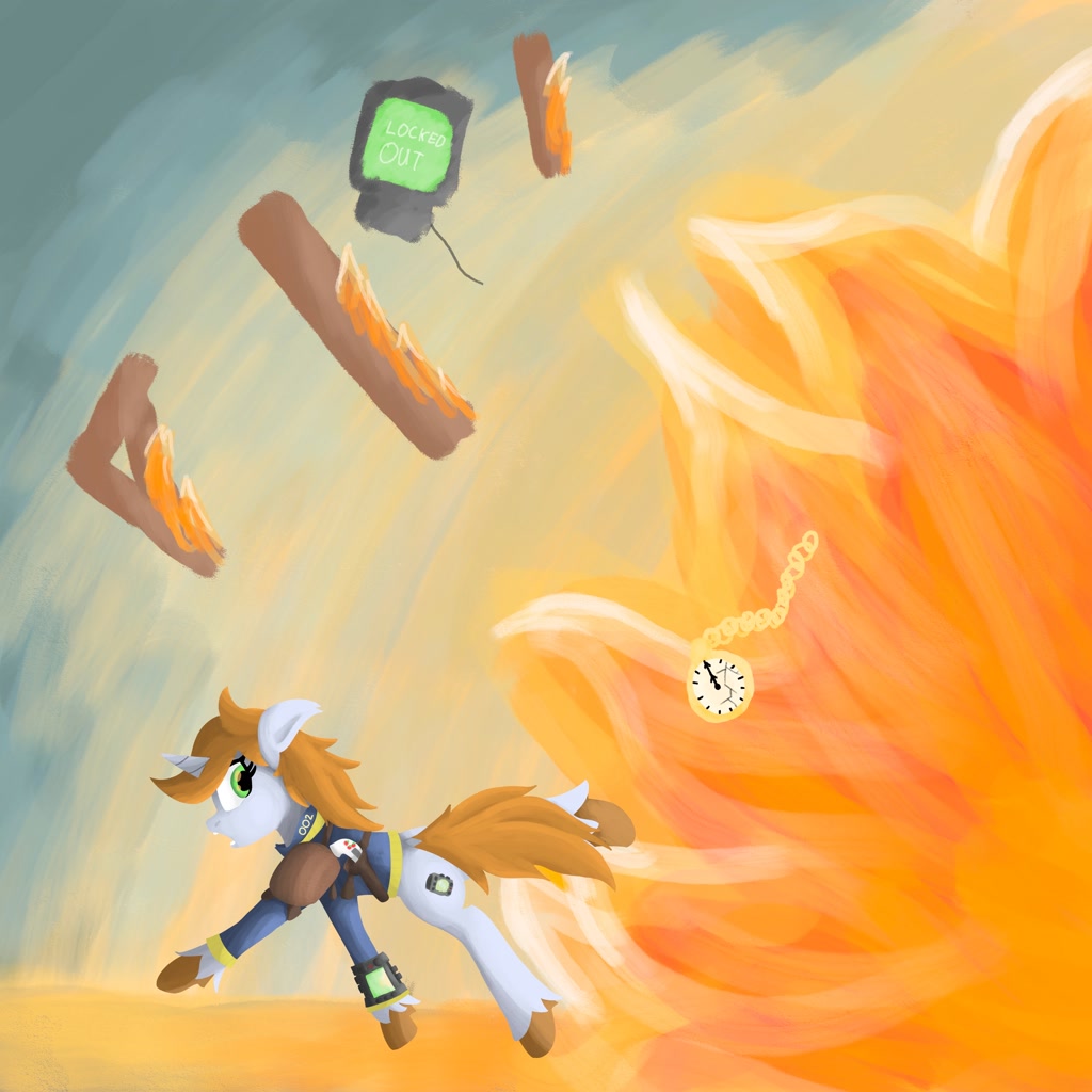 #3621094 - safe, artist:sonatadidit, oc, oc only, oc:littlepip, unicorn, fallout equestria ...