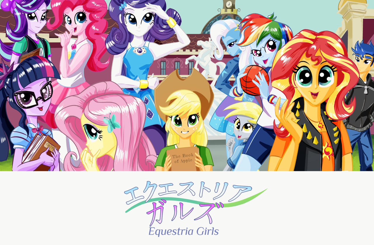 #3638725 - safe, artist:lytlethelemur, applejack, derpy hooves, flash ...