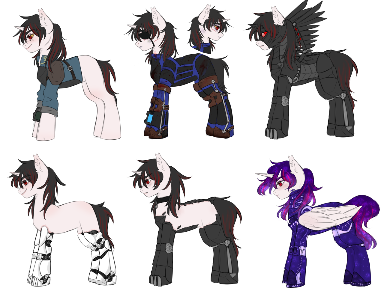 #3639021 - safe, artist:azusadrawz, oc, oc only, oc:blackjack, cyborg, pony, unicorn, fallout ...