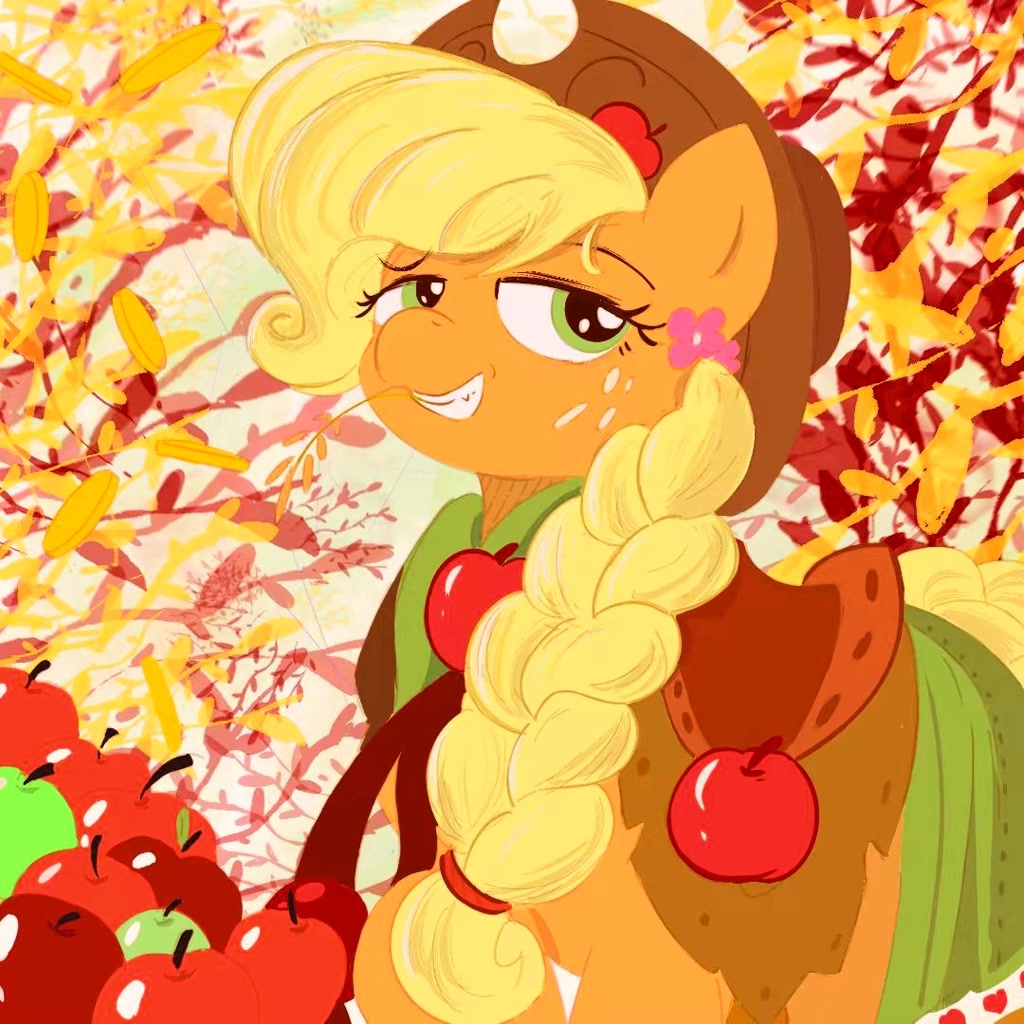 #3641279 - safe, artist:moonivy, applejack, earth pony, pony, g4, my ...