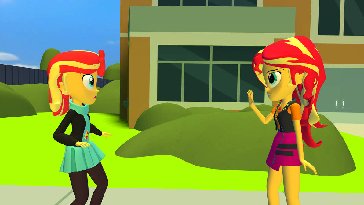 #3641668 - safe, artist:mmdlo1237, sunset shimmer, human, equestria ...