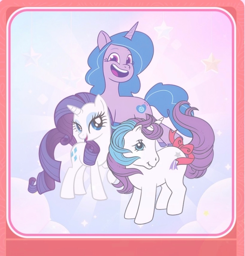 #3641819 - safe, glory, izzy moonbow, rarity, pony, unicorn, g1, g4, g5 ...