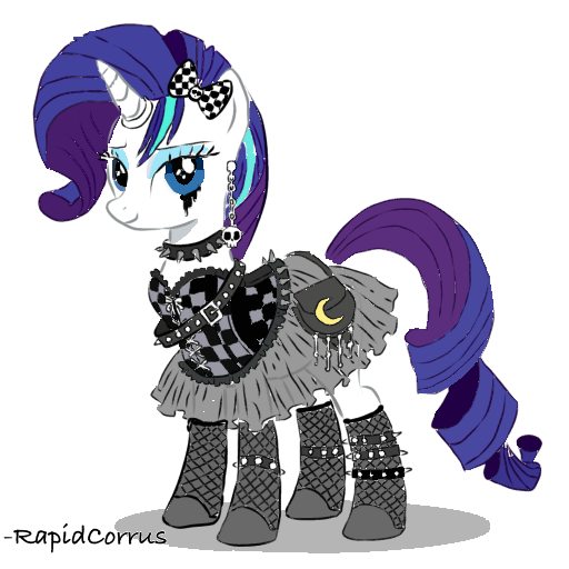 #3647269 - safe, artist:bondagepony115, rarity, pony, unicorn, g4, emo ...