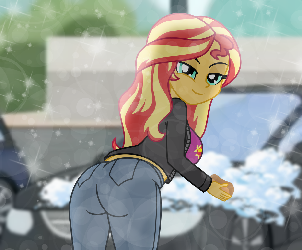 #3648250 - safe, artist:emeraldblast63, sunset shimmer, human, equestria girls, g4, bunset ...