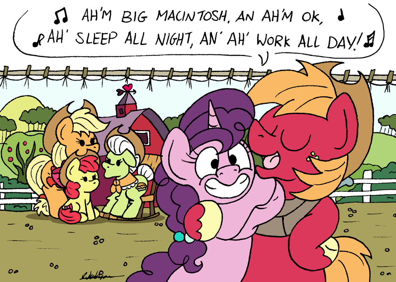 #3675893 - safe, artist:bobthedalek, apple bloom, applejack, big ...