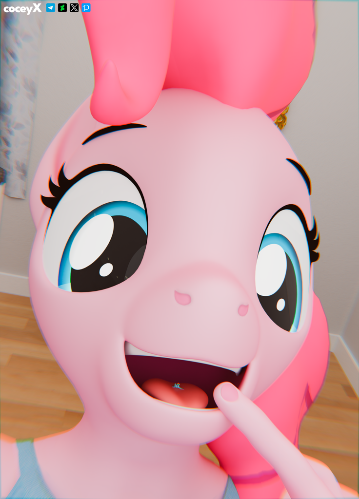 #3682367 - suggestive, alternate version, artist:coceyx, pinkie pie ...