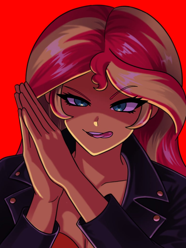 #3742650 - safe, artist:masterdestroyzj, sunset shimmer, human ...