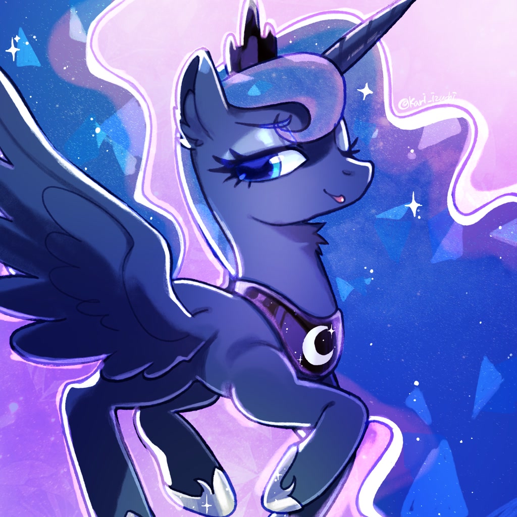 #3768316 - safe, artist:izuchi, princess luna, alicorn, pony, g4, crown ...