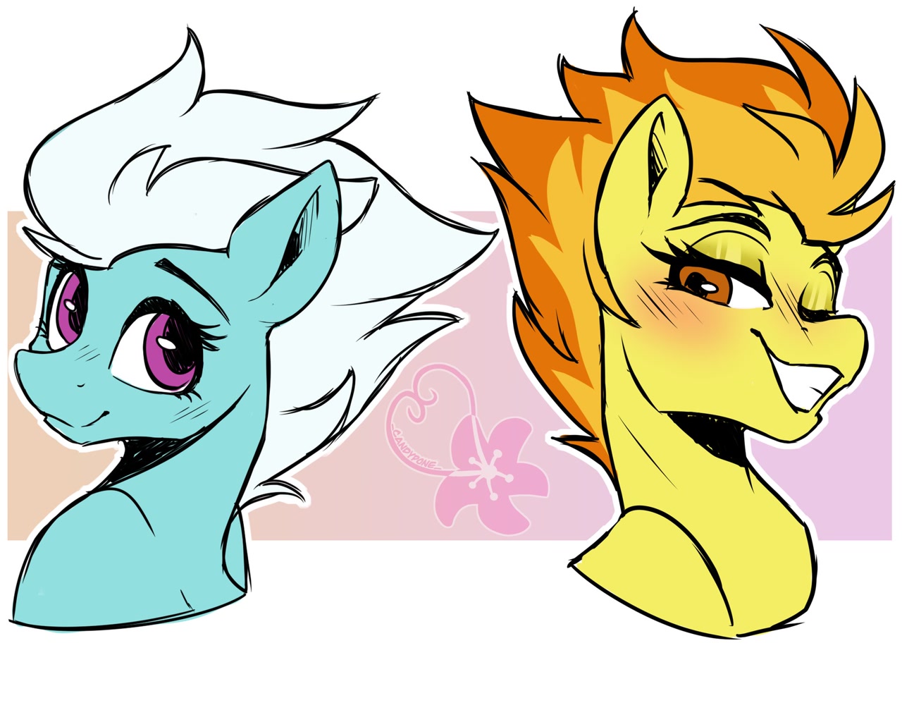#3824546 - safe, artist:candypone, fleetfoot, spitfire, pegasus, pony ...