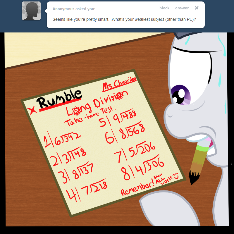 #122894 - safe, rumble, lets ask rumble, ask, math, tumblr - Derpibooru