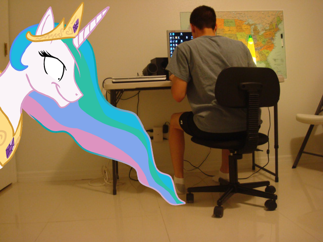 #111692 - safe, artist:luisbonilla, princess celestia, human, pony ...