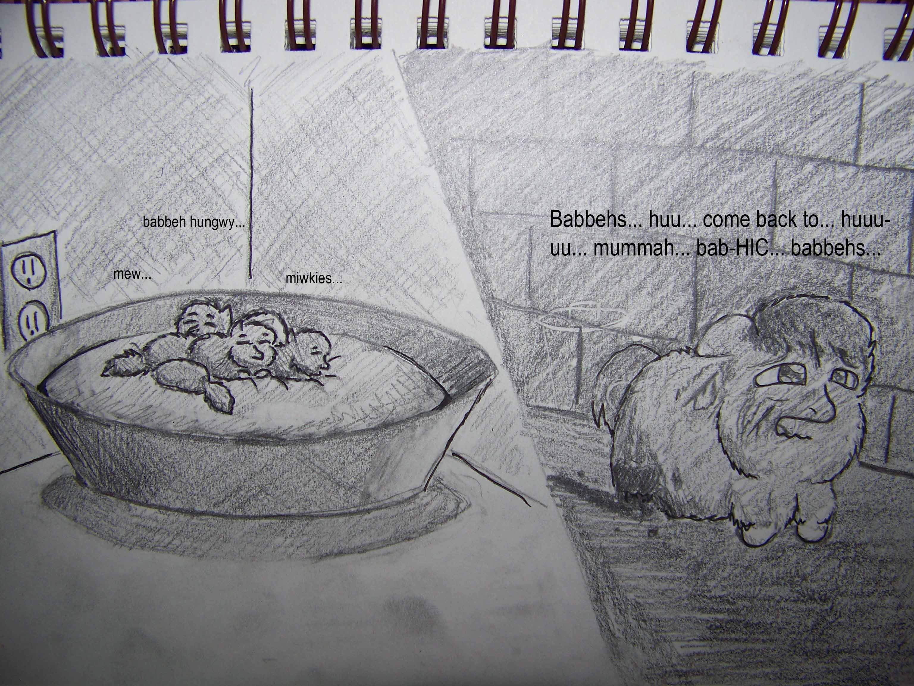 #127668 - grimdark, artist:toasters, fluffy pony, 2 panel comic ...