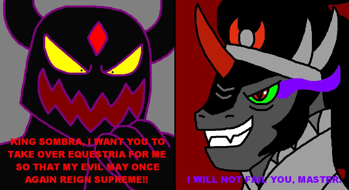 #128594 - safe, artist:ian2x4, king sombra, oc, oc:dark shadow, g4 ...