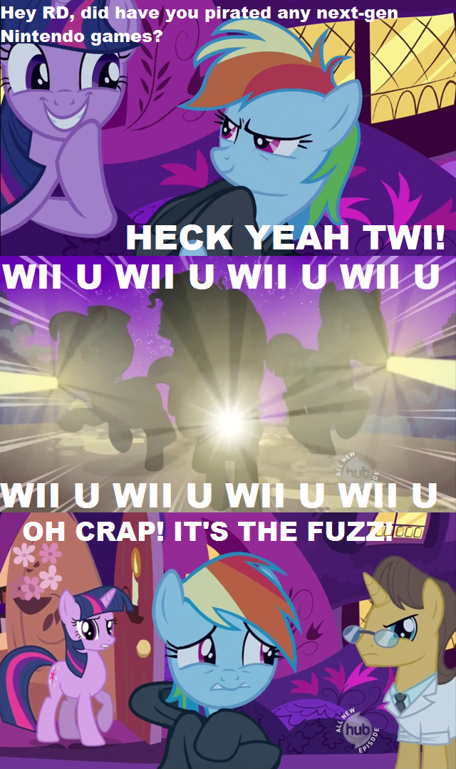 #114747 - safe, rainbow dash, twilight sparkle, comic, nintendo, pun ...